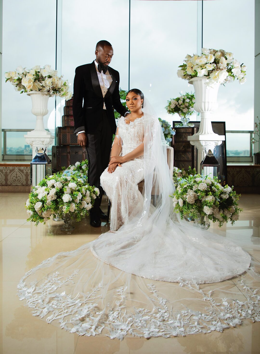 Fate Brought Kelechi & Sam Together 6 Years ago! Enjoy Their White Wedding Photos | BellaNaija