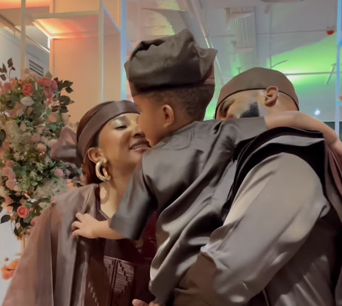 This Video of Banky W, Adesua & their Son Zaiah is So Cute! | BellaNaija
