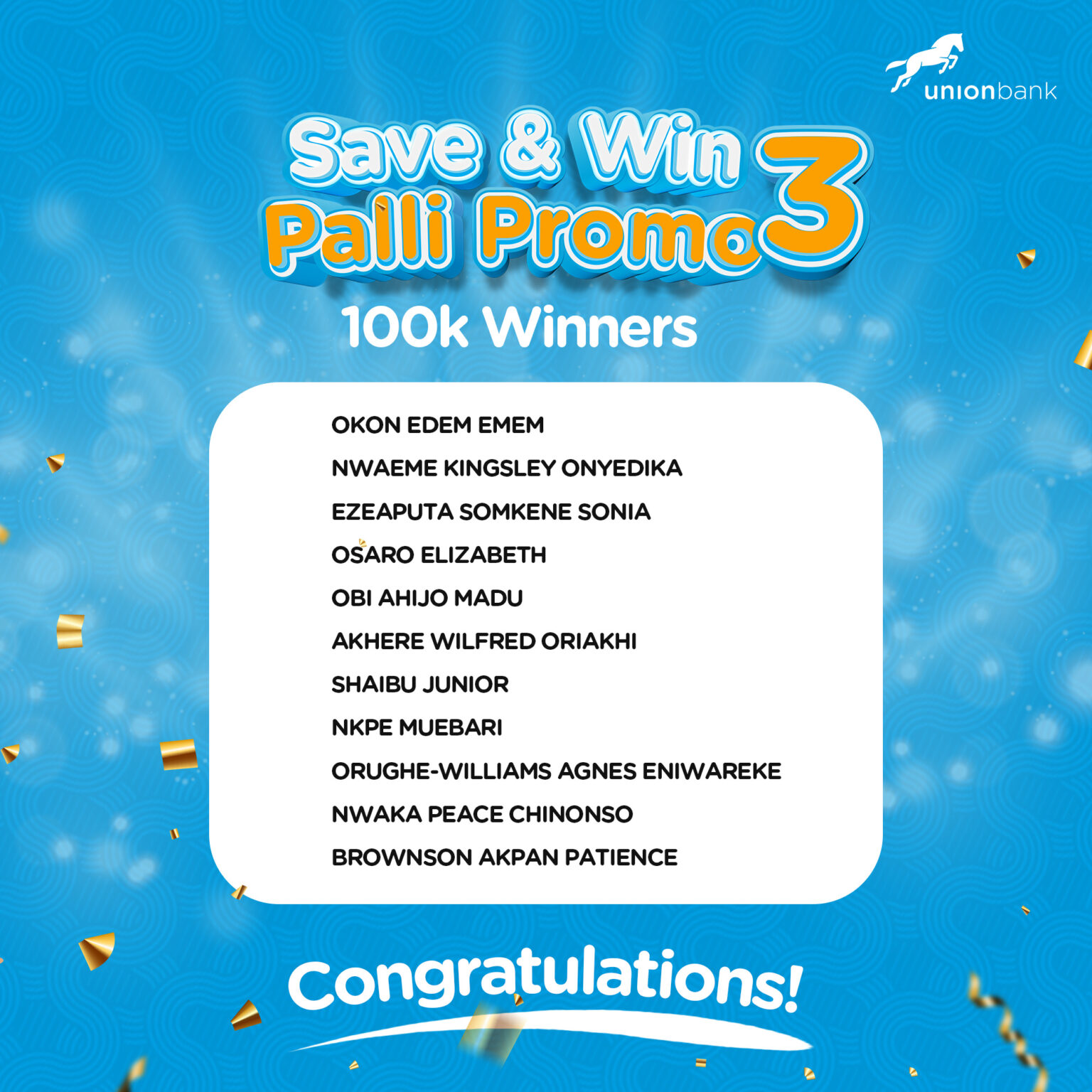 Winning with Union Bank: Introducing the Winners from the Save and Win Palli Promo 3.0 | BellaNaija