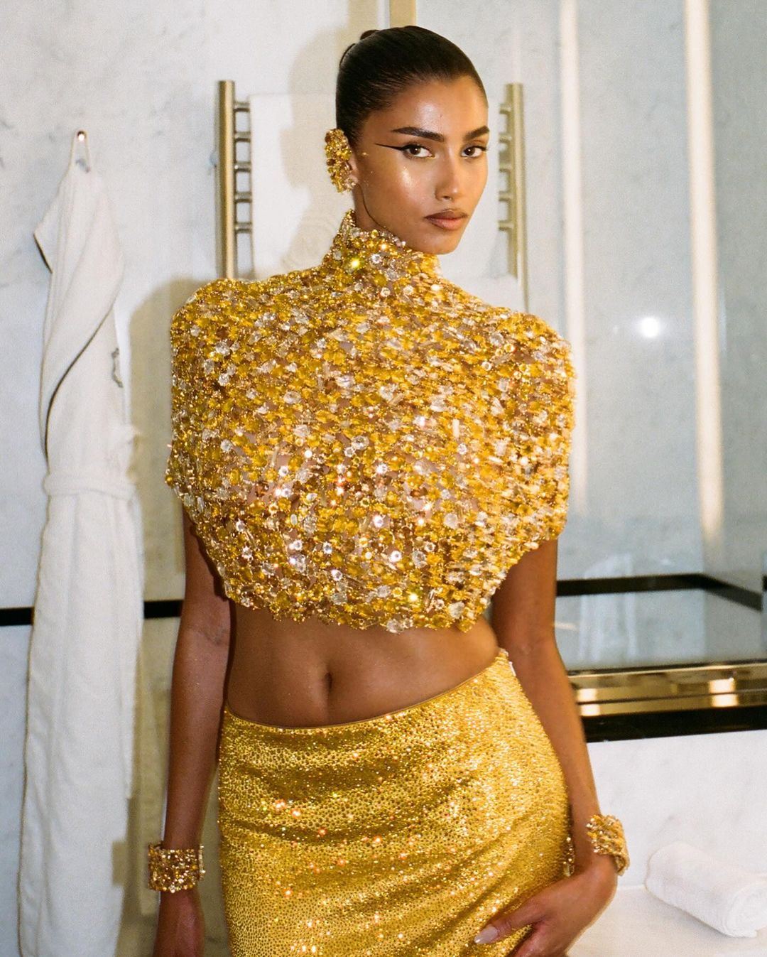 Met Gala 2024: See How Imaan Hammam Glowed Like the Sun in Custom Swarovski Ensemble | WATCH ...