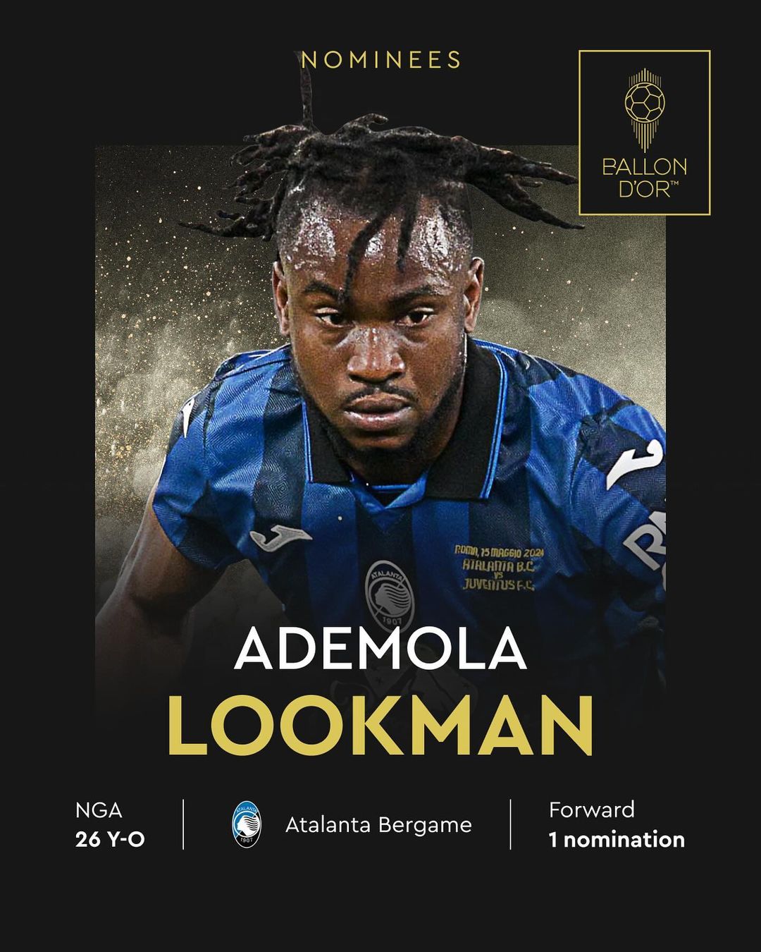 Super Eagles Forward Ademola Lookman Nominated for the 2024 Men's ...