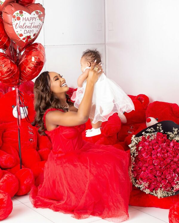 Valentine Photos Already? Yes! Simi Drey and Her Daughter Stun in Red ...