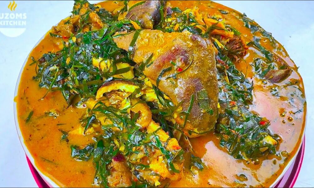 Uzom’s Kitchen Shows Us How to Make a Rich Pot of Okazi Soup | BellaNaija