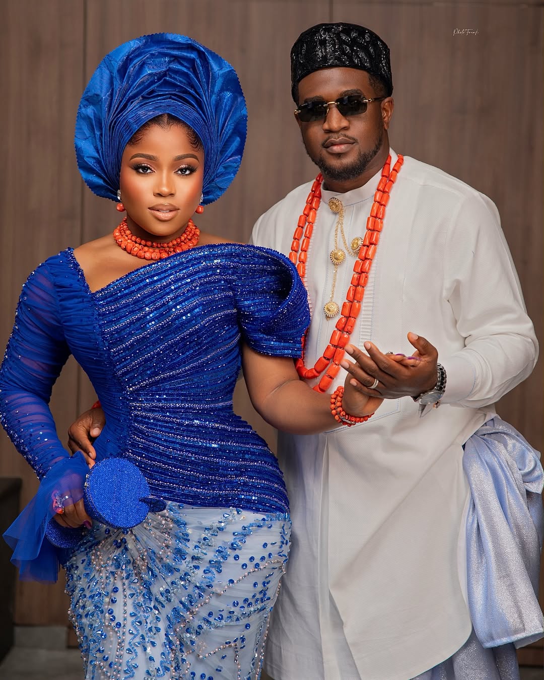 This Blue Look on Veekee James & Femi Atere Is Giving Culture, Love ...