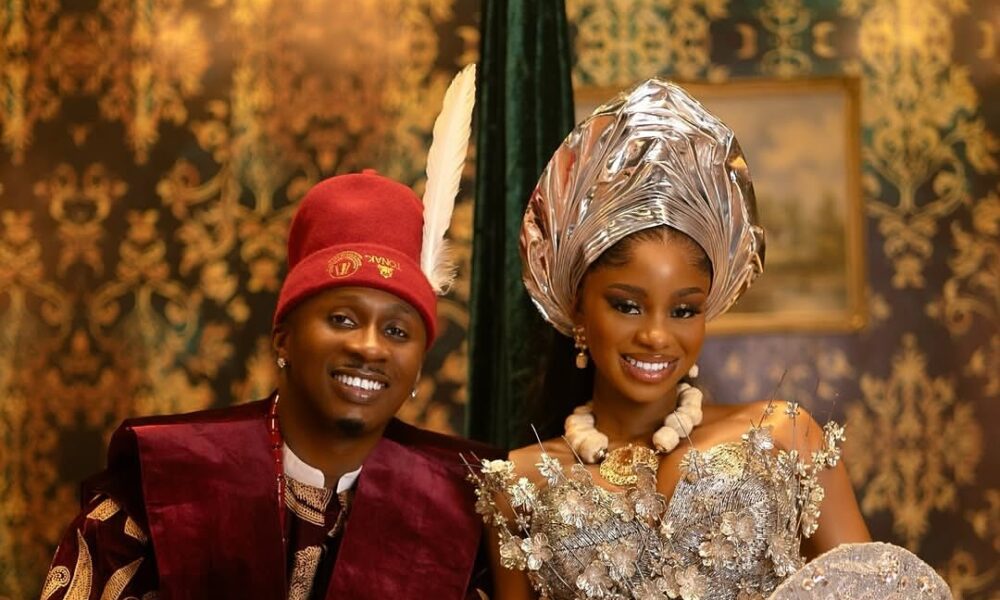 Priscilla Ojo in a Dreamy Gown & Juma Jux in Sharp Tux: Their White Wedding Looks Are Everything ...