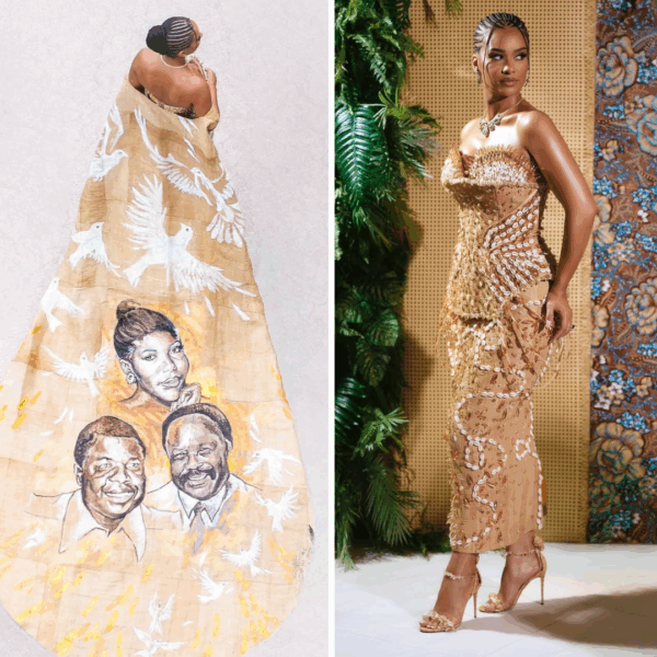Julia Mbongo's Raffia Wedding Dress & Cloak Is a Love Letter to Her ...
