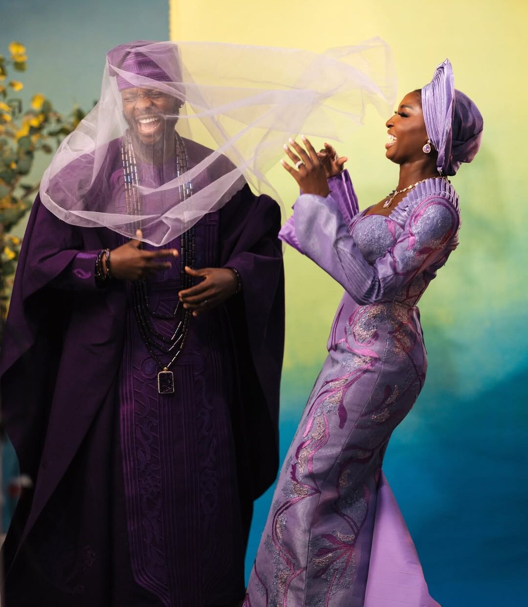 A Love Story in Purple: Ifedayo Agoro & Frank Itom’s Traditional ...